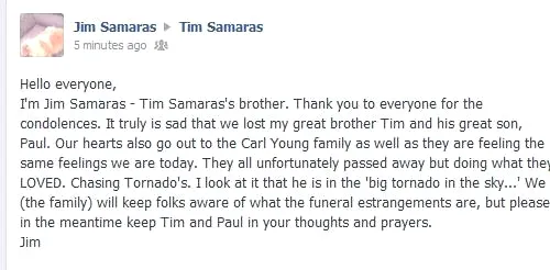 Starul emisiunii "Storm Chasers", Tim Samaras, a fost ucis de o tornadă ...